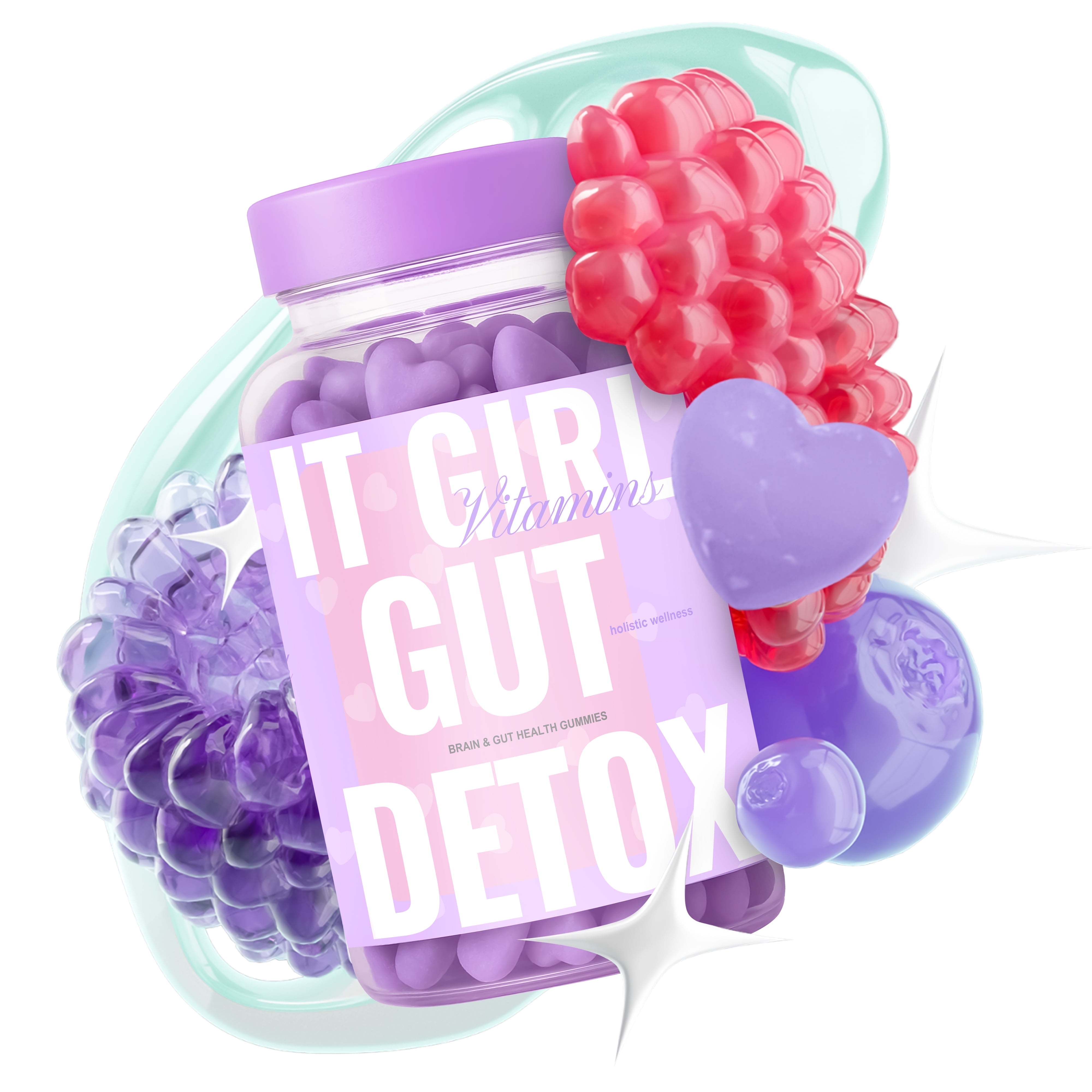 It Girl Vitamins Gut Health Gummies, Daily Detox & Nourish, Vegan ...