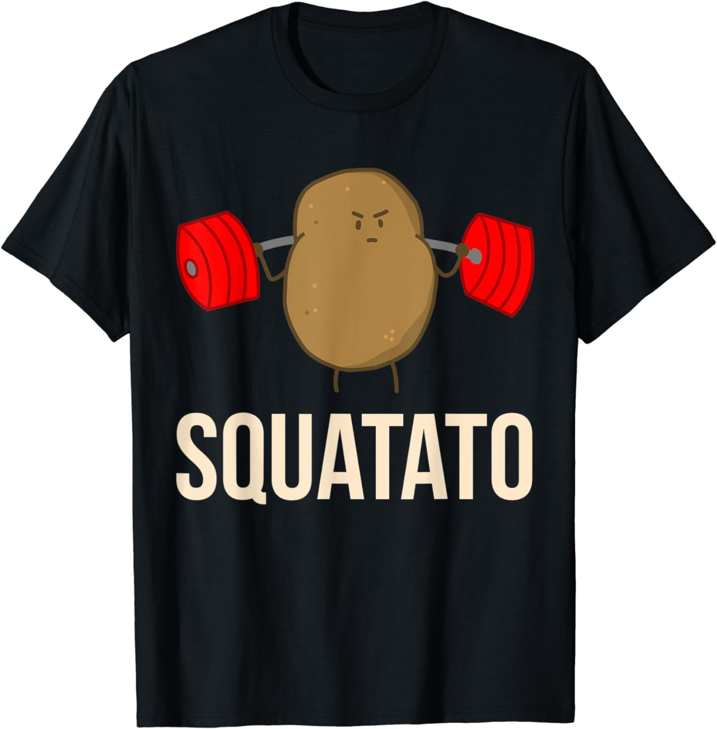 Vegan Squatato Gift For Plant Powered Vegan Athlete Workout T-Shirt ...
