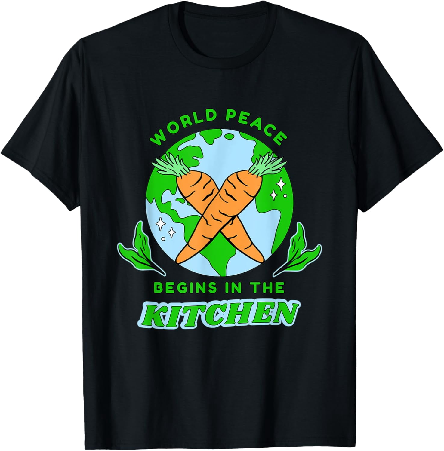 Vegan World Peace Begins In The Kitchen T-Shirt men and women can wear ...