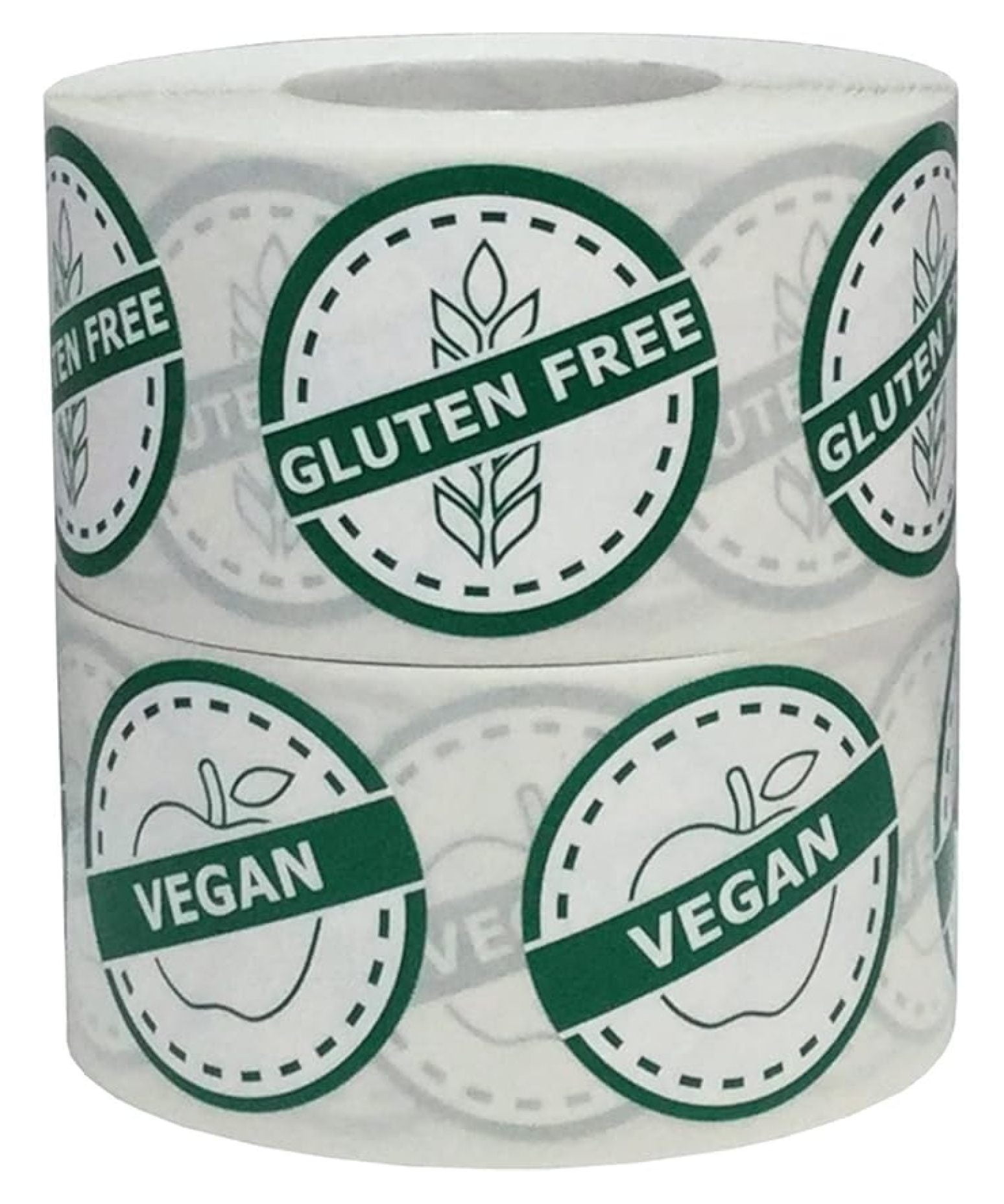 Vegan and Gluten Free Food Rotation Labels Value Pack 1 1/4 Inch Round ...