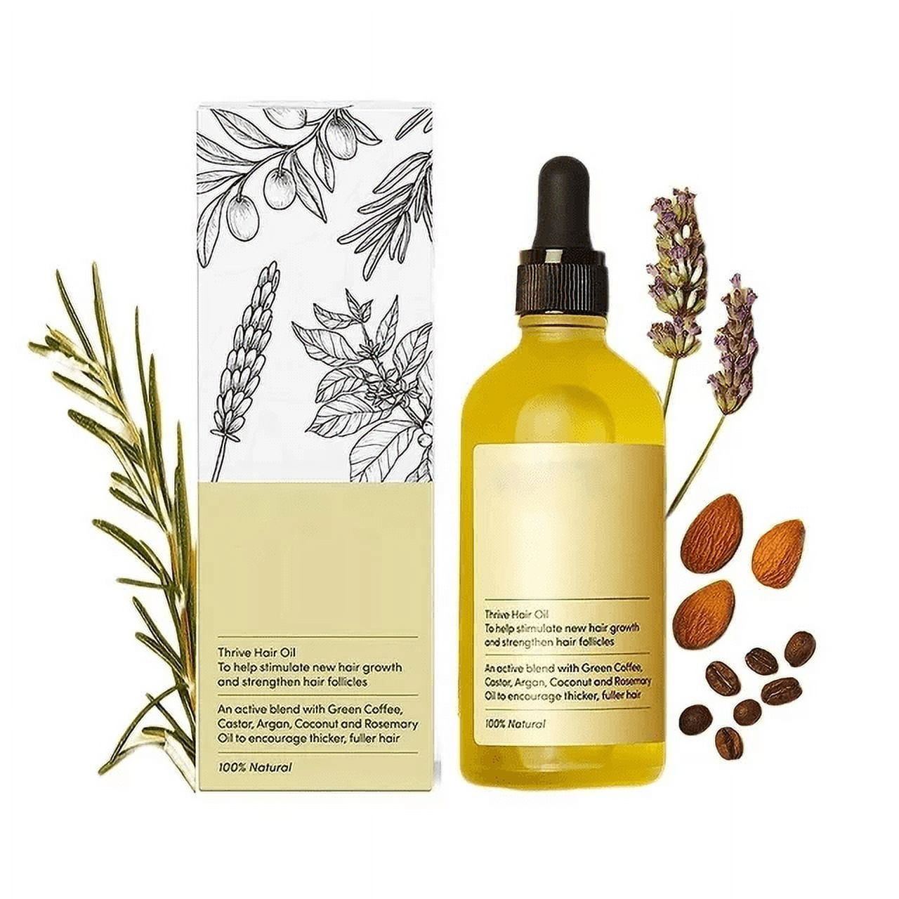 Veganic Natural Hair Growth Oil, Rosemary Oil For Hair Growth Organic ...