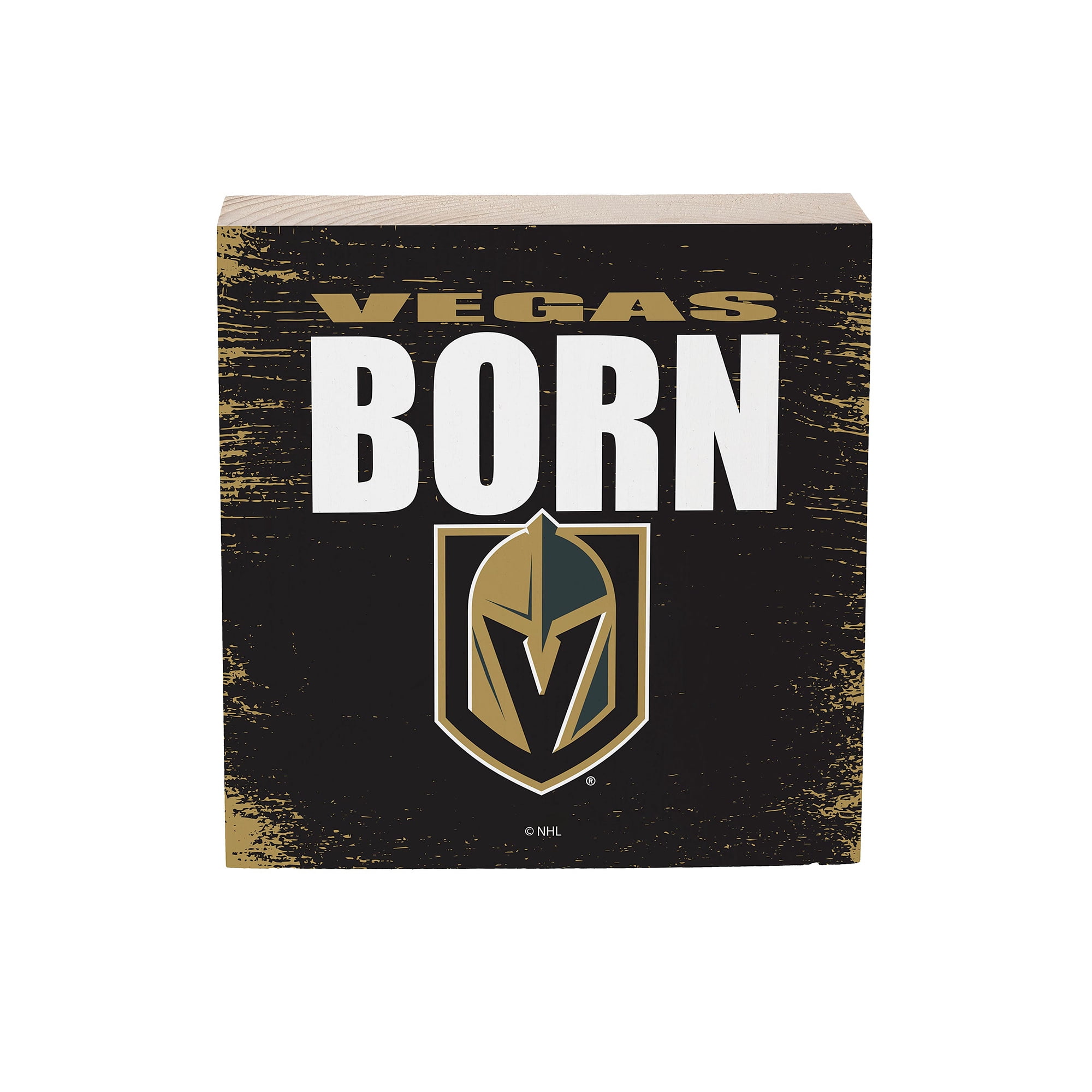 Vegas Golden Knights 6" Square Fan Chant Wood Block Shelf Sign ...