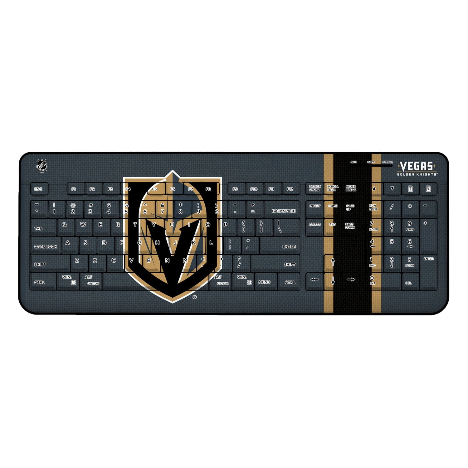 Vegas Golden Knights Stripe Wireless Keyboard - Walmart.com