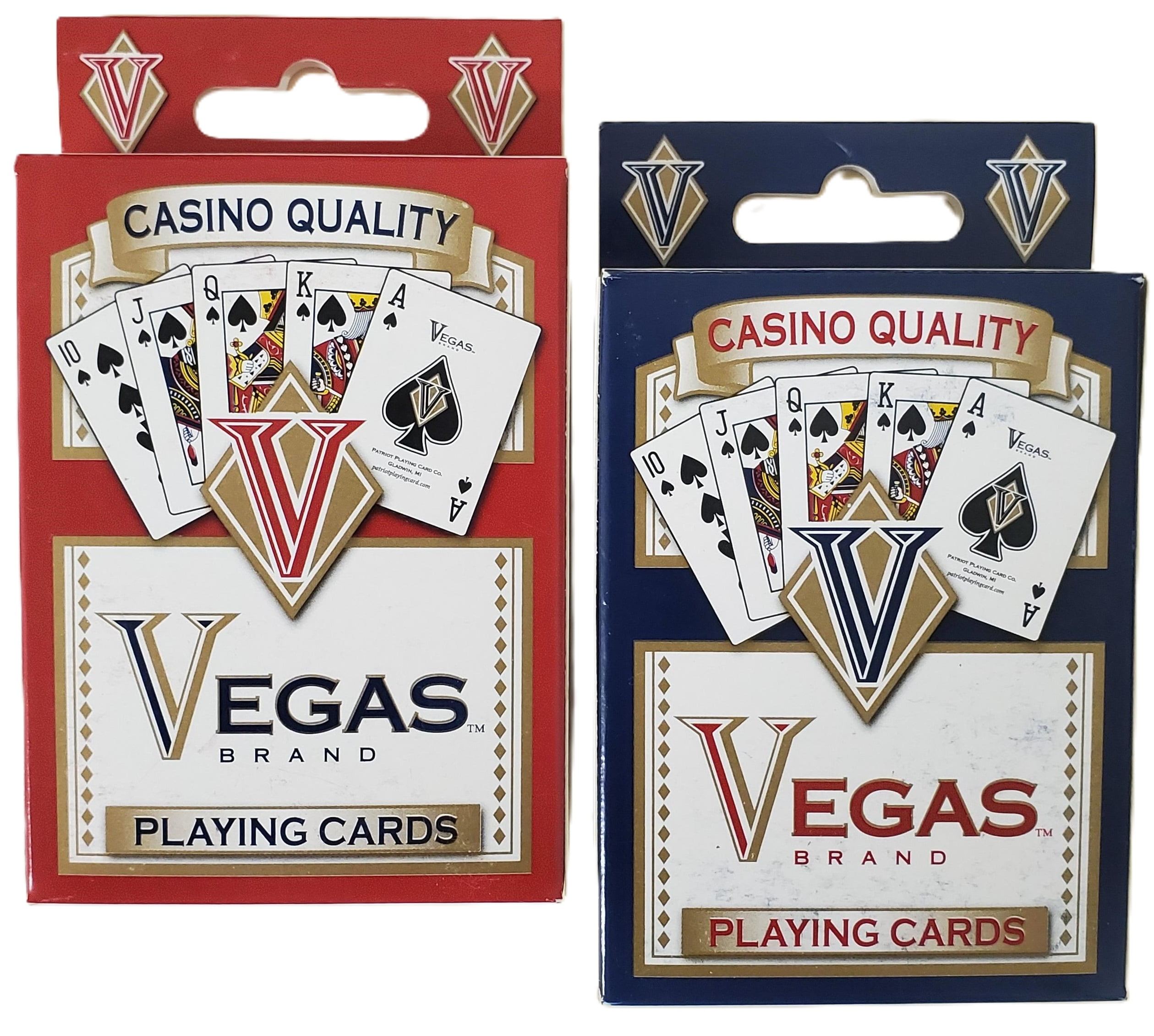 Vegas Premium Poker Playing Cards, Red/Blue, 52 Cards - Walmart.com