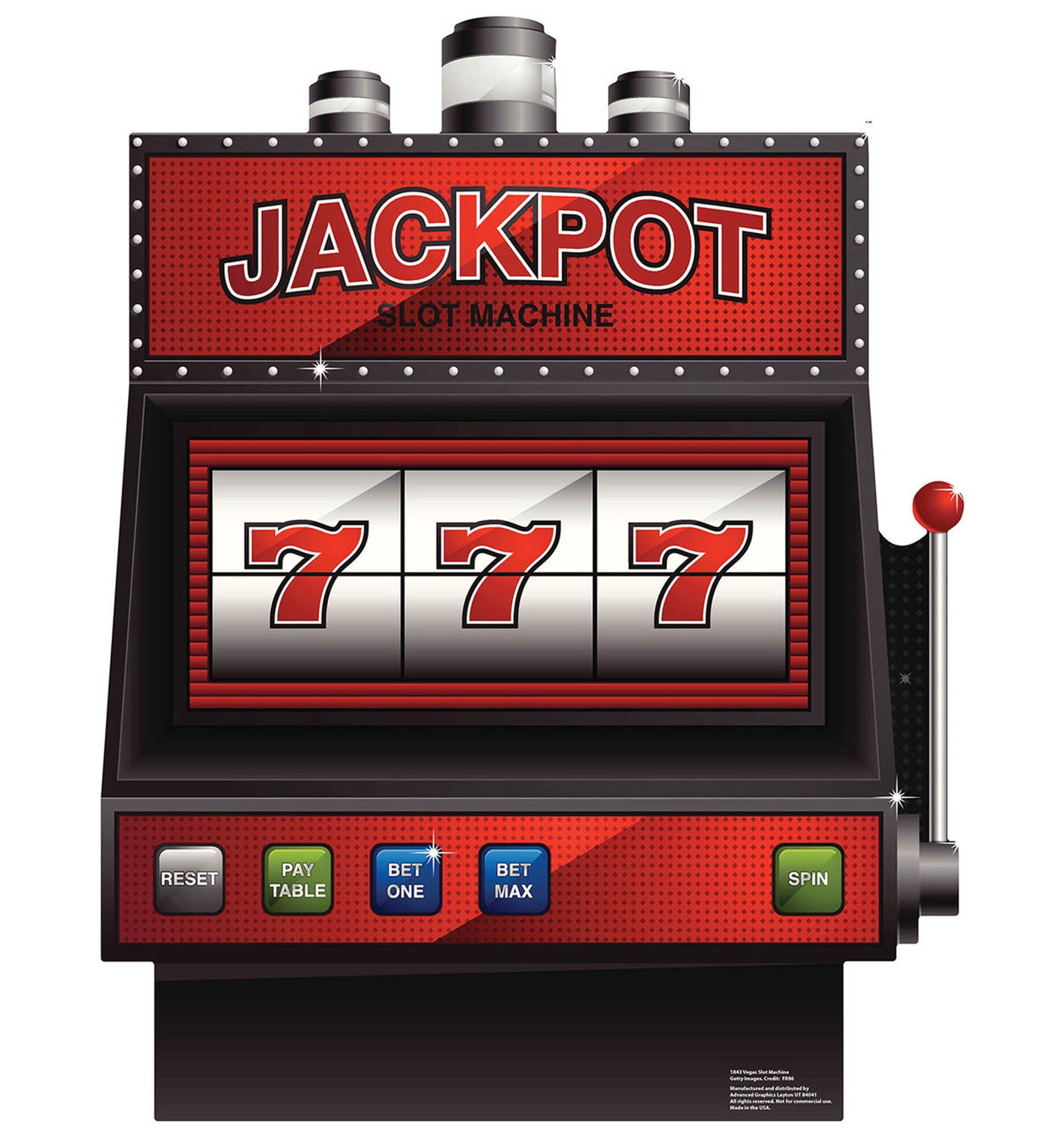 Vegas Slot Machine Cardboard Cutout Standup - Walmart.com