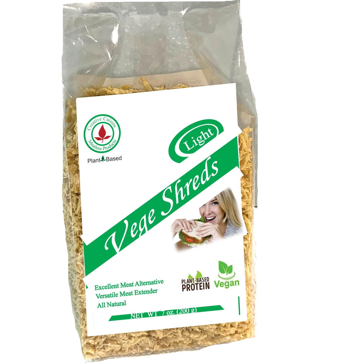 Vege Shreds Light, Veggie Meat, Shredded Chicken, Shredded Light Meat, 7 ounce bag - Walmart.com