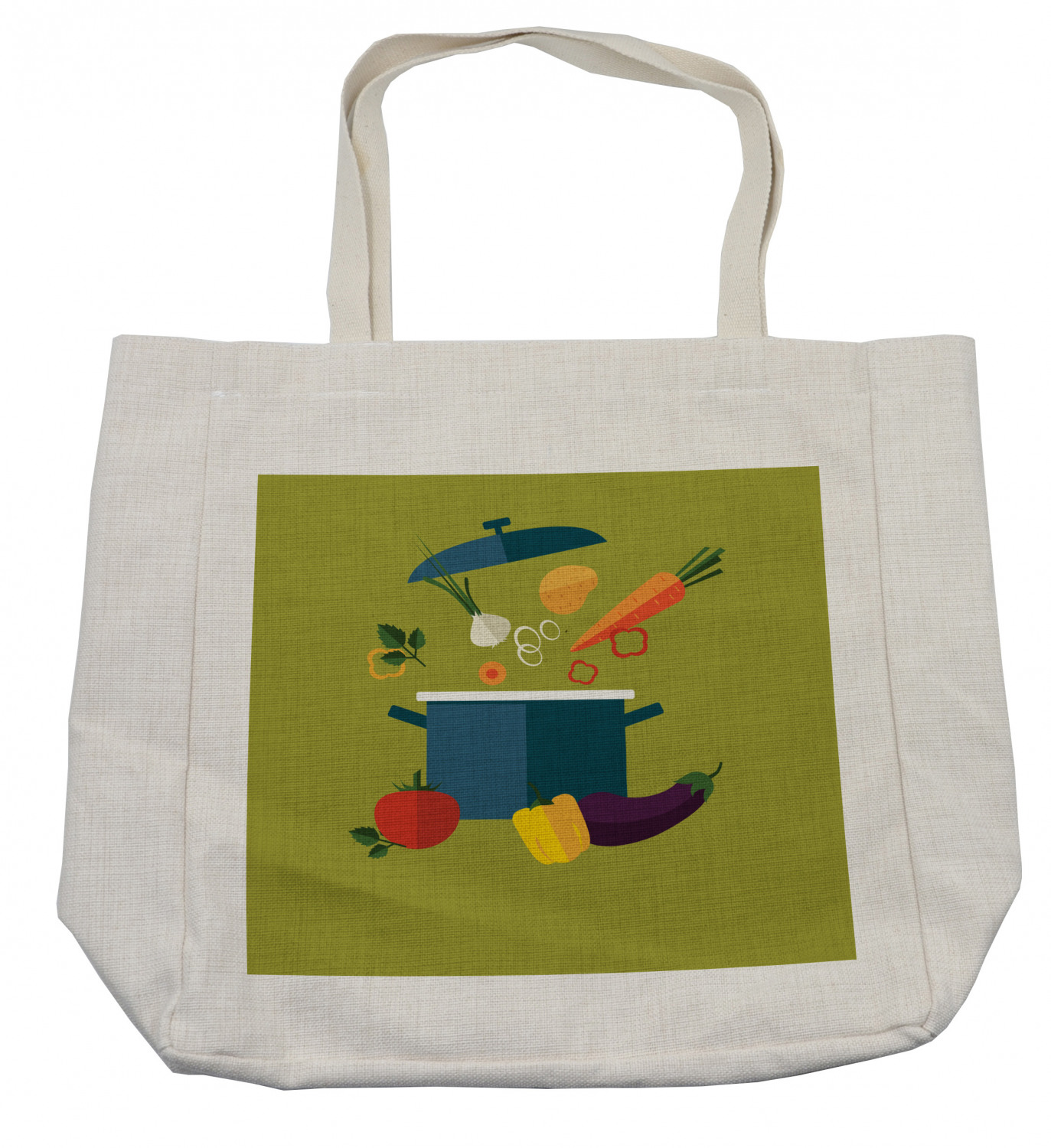 Vegetable Art Shopping Bag, Vegetarian Soup with Ingredients Cooking ...