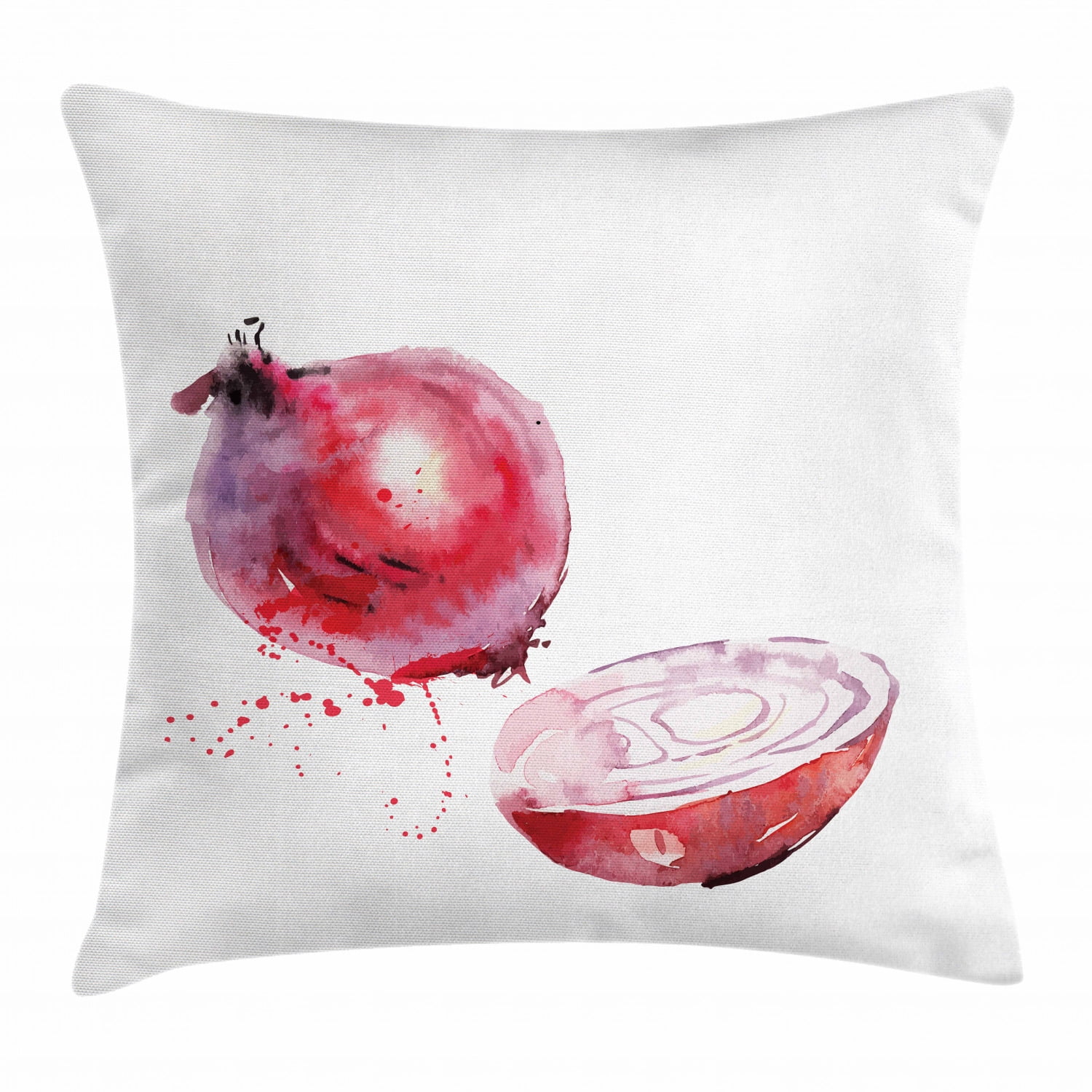 Vegetable Art Throw Pillow Cushion Cover, Watercolor Onion Figure with ...