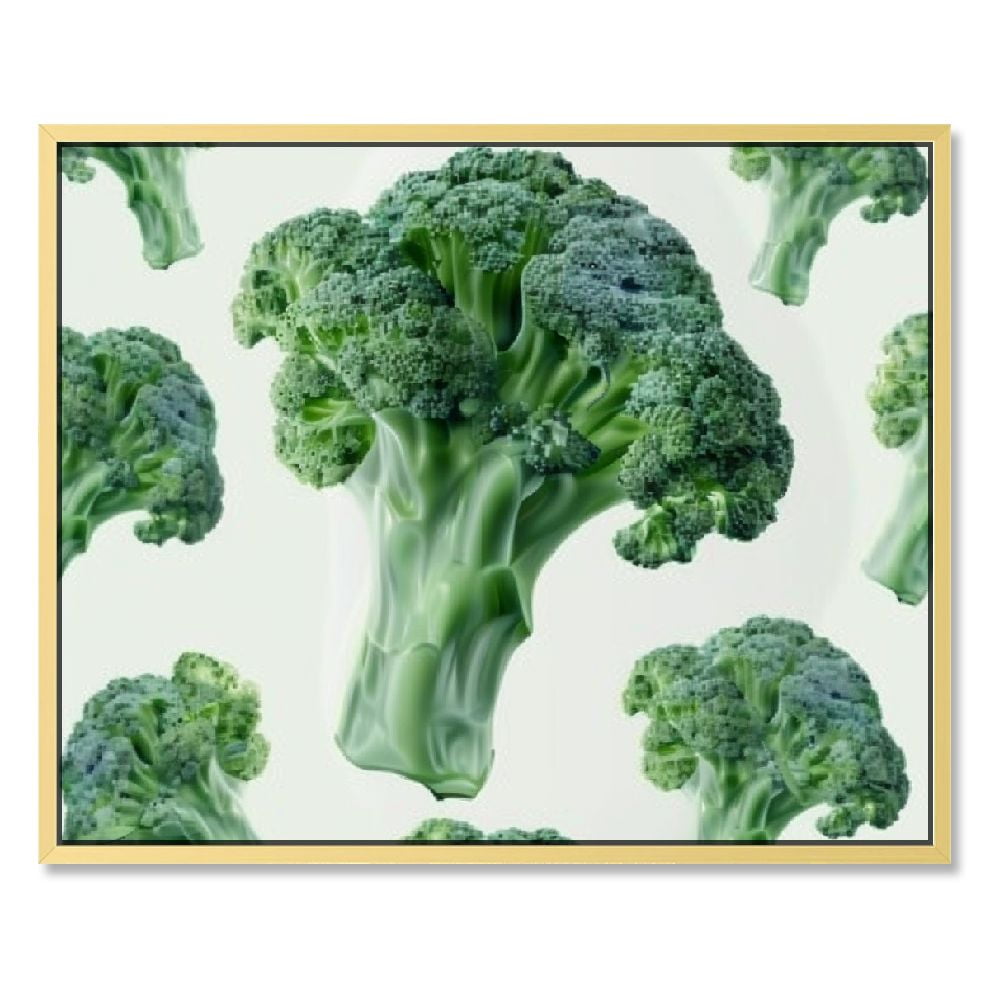 Vegetable Broccoli Pattern Wall Art Canvas Painting Prints Hanging ...