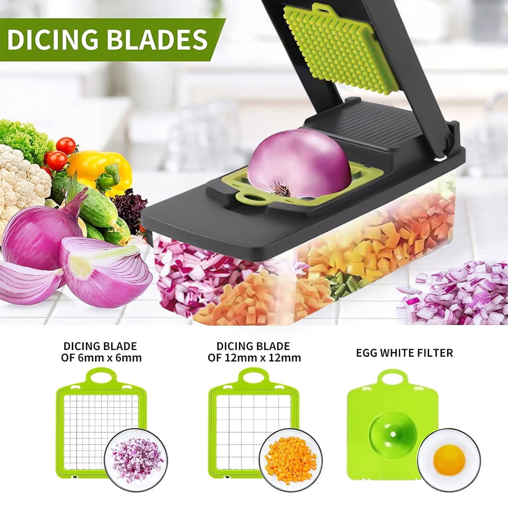 Vegetable Chopper, 14-in-1 Multifunctional Vegetable Chopper, (for ...