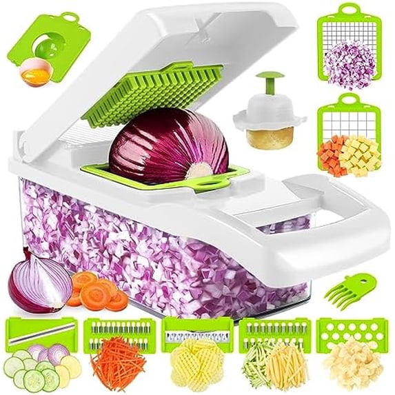 Vegetable Chopper - Multifunctional 15 in 1 Professional Food Chopper ...