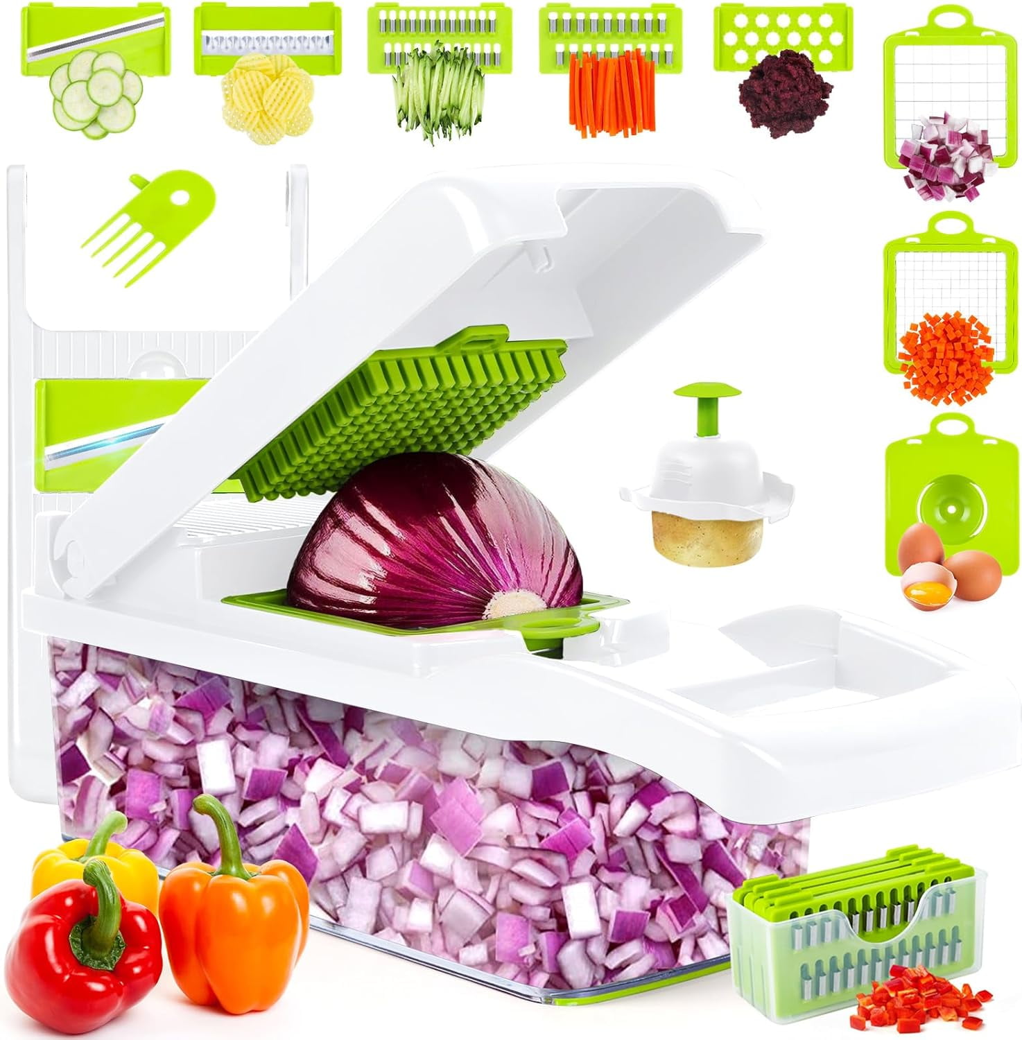 Vegetable Chopper, Onion Chopper, Mandolin Slicer,Pro 10 in ...