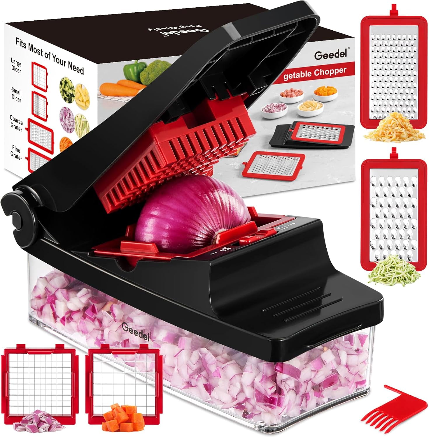 Vegetable Chopper, Onion Chopper Pro Food Chopper, Kitchen Vegetable ...