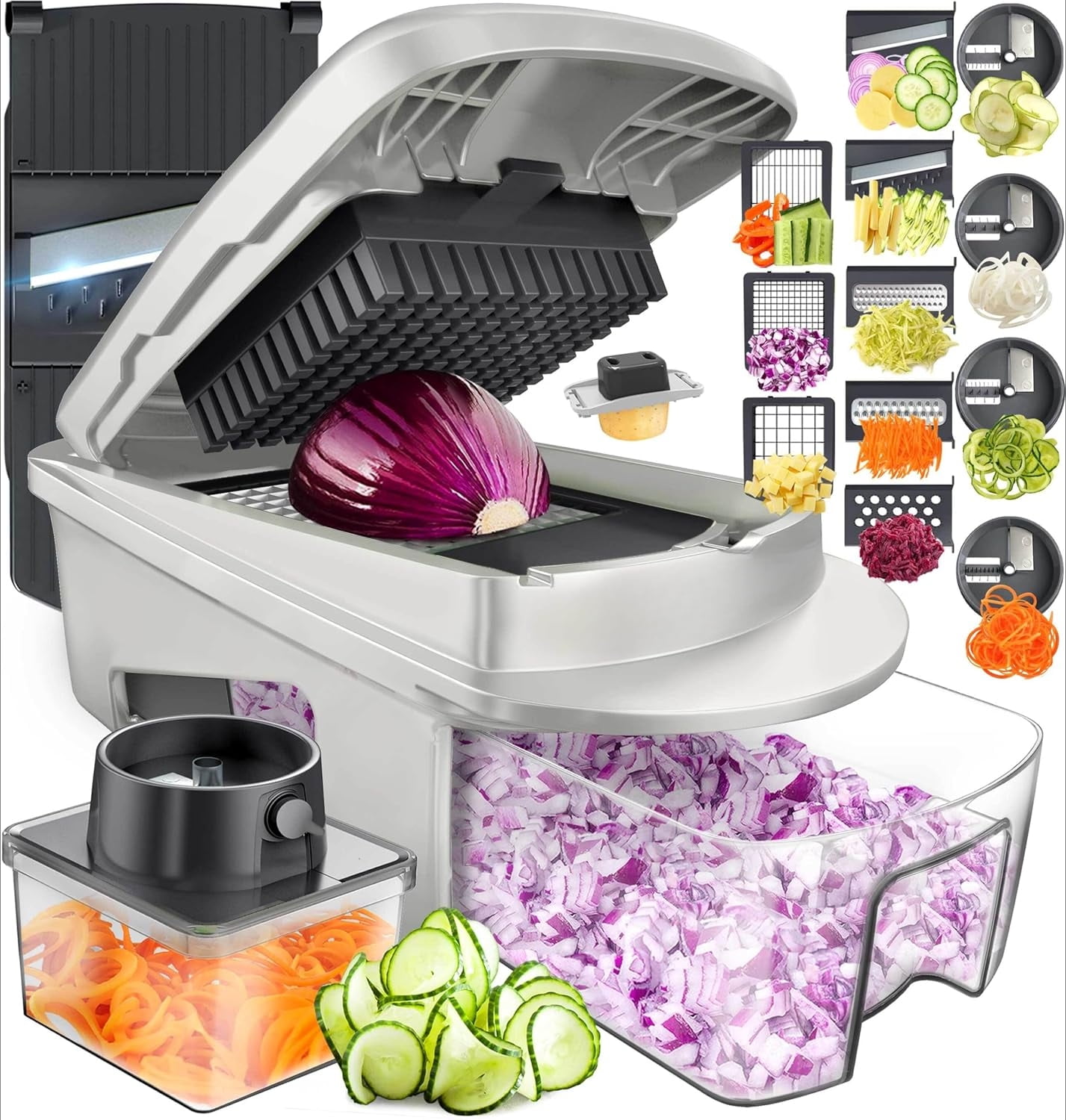 Vegetable Chopper, Onion Mincer, Cutter, Dicer, Egg Slicer with ...