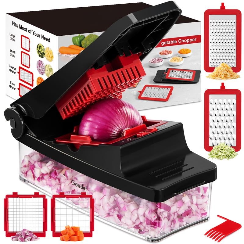 Vegetable Chopper, Pro Food Chopper, Kitchen Vegetable Slicer Dicer ...