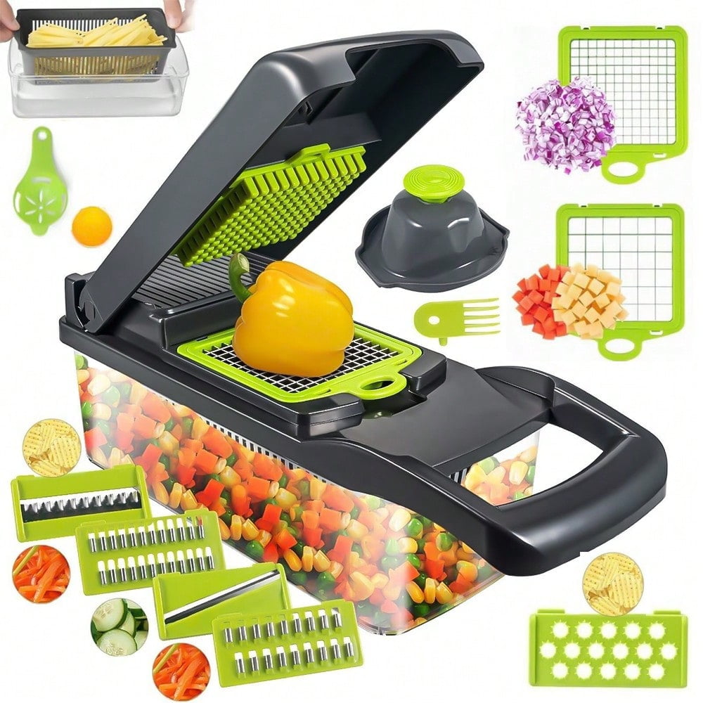 Vegetable Chopper, Pro Onion Chopper, 14 In 1 Multifunctional Food ...