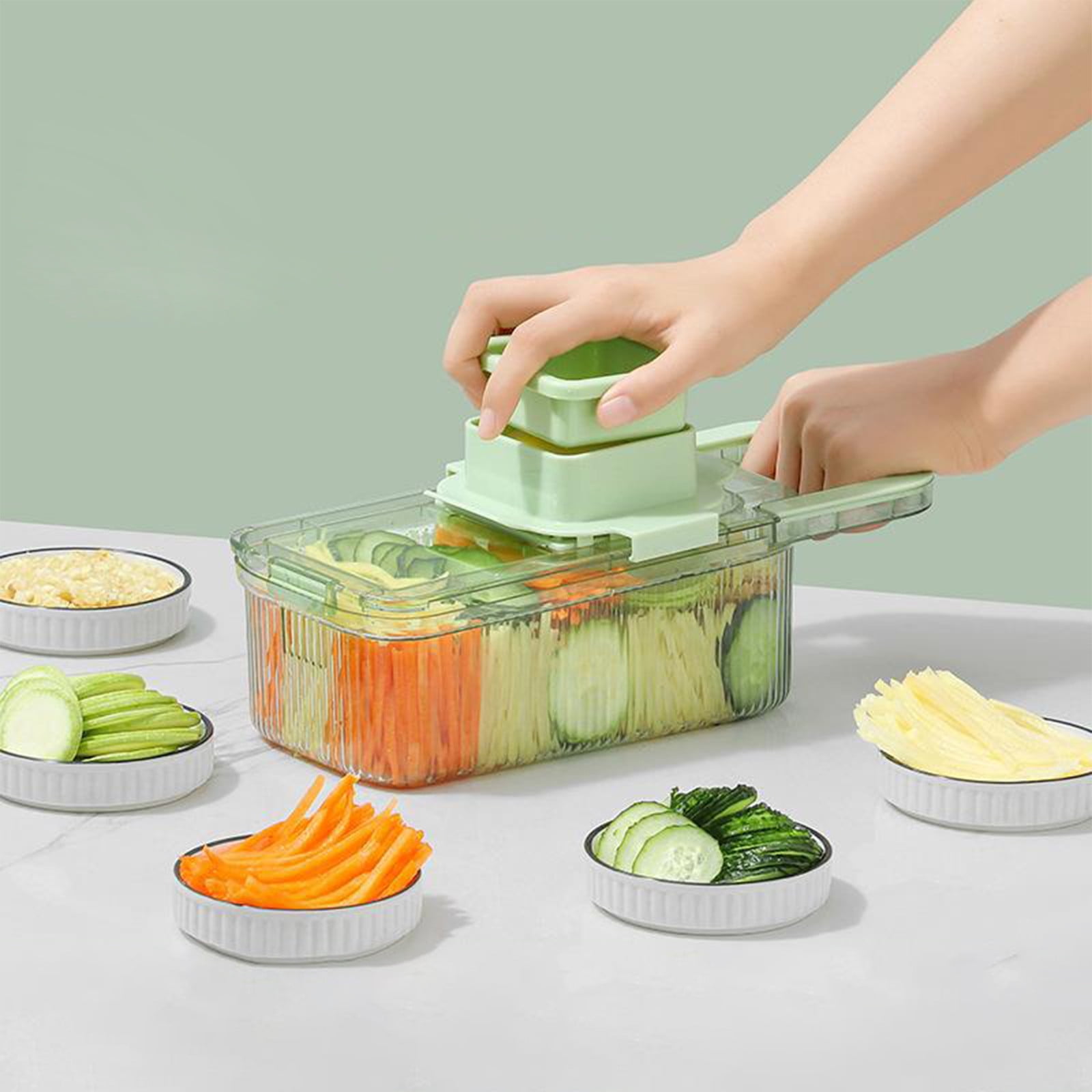 Vegetable Chopper,Stainless Steel Mandoline Slicer,Multifunctional ...