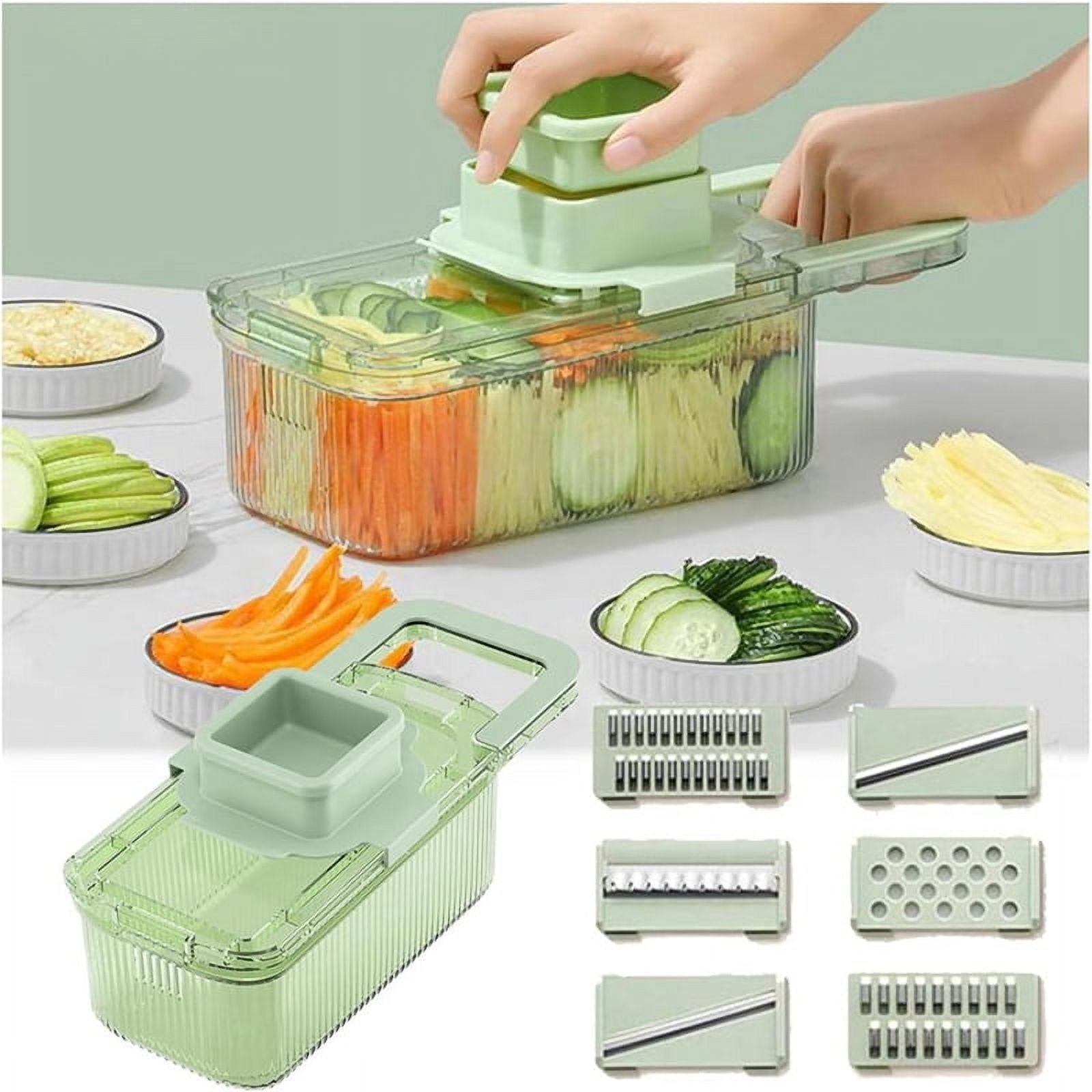 Vegetable Choppers Multifunctional Food Grater 6 Cutting Tools Round ...