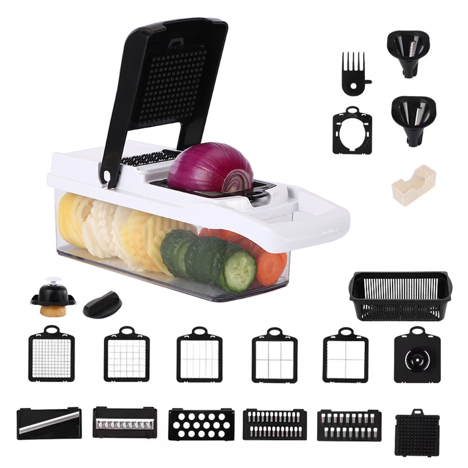 Aoresac Vegetable Cutter 22-in-1, Mandoline Slicer with 13 Blades, with ...