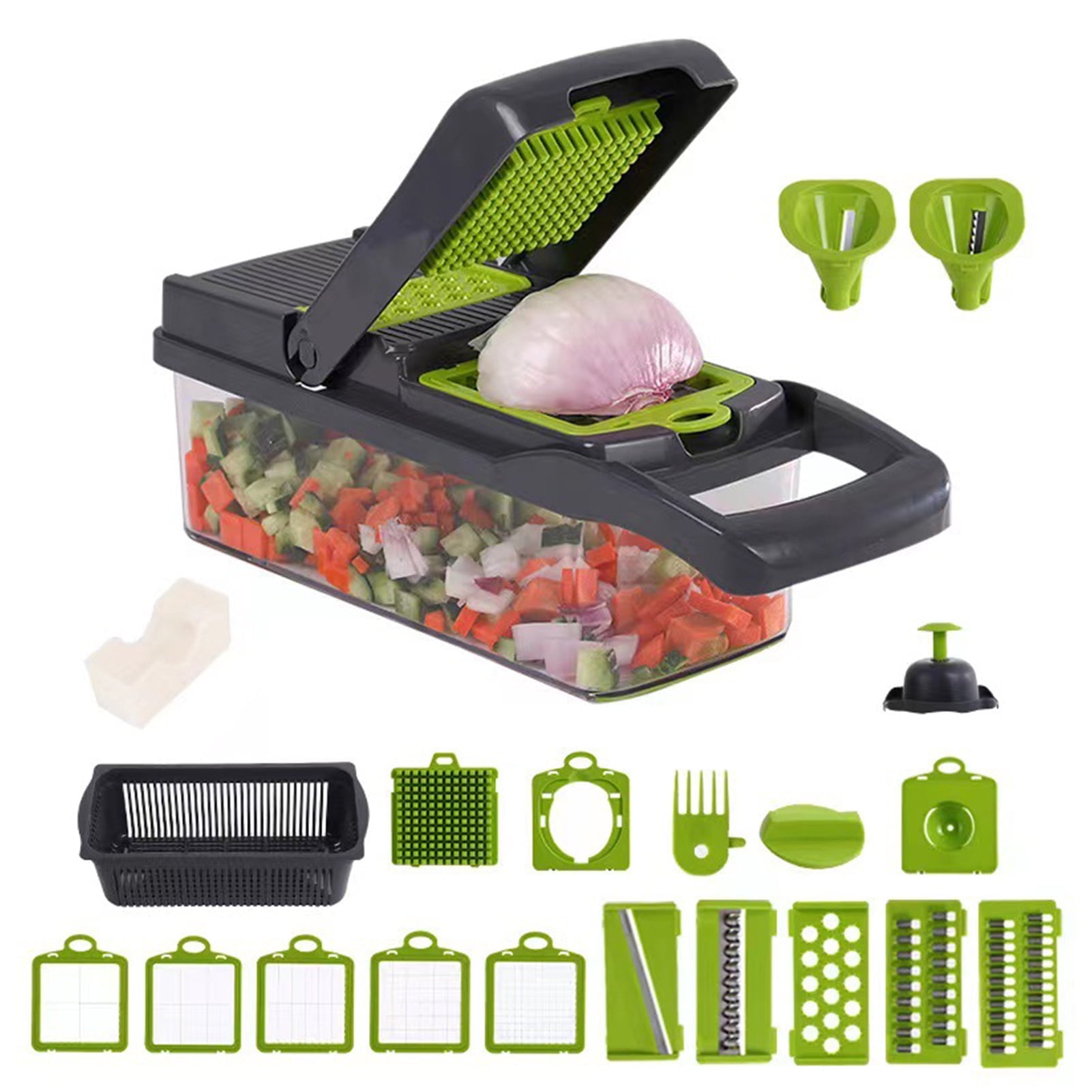 Vegetable Cutter 22-in-1, Mandoline Slicer with 13 Blades, with ...