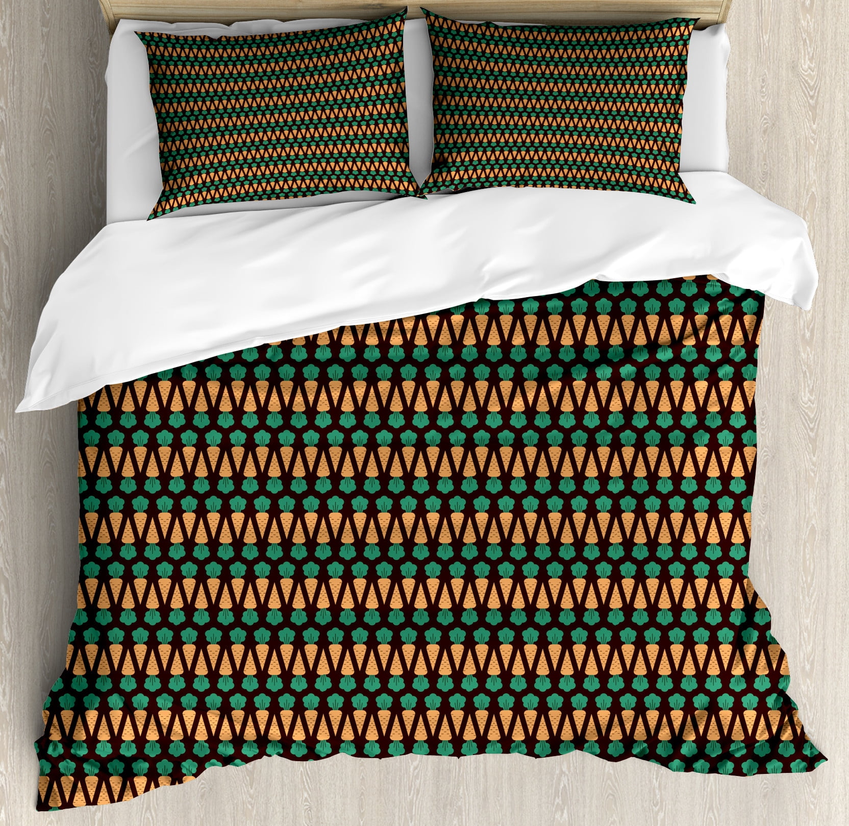Vegetable Duvet Cover Set, Horizontal Carrots Healthy Diet Food Fresh ...