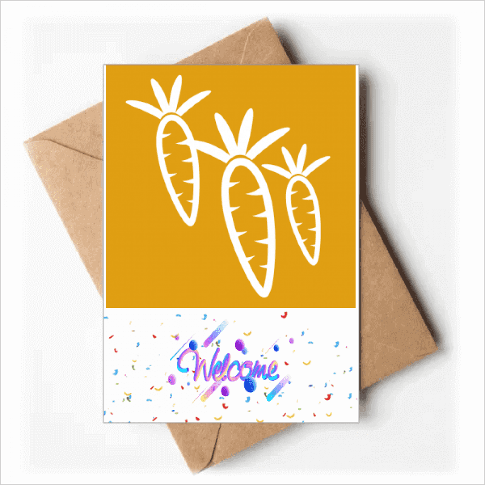 Vegetable Expression Happy Carrot Body Welcome Back Greeting Cards ...