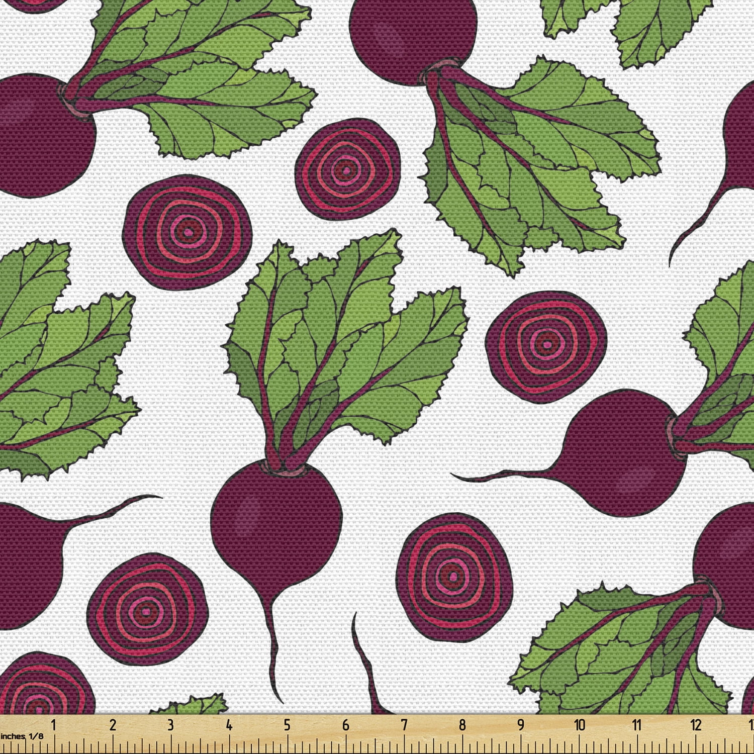 Ambesonne Vegetable Fabric by the Yard Upholstery, Organic Ripe Beet ...