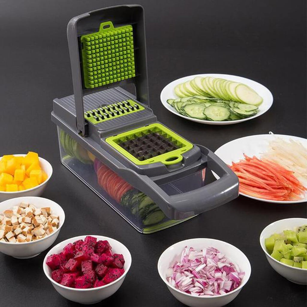 Vegetable Food Chopper,7-Blade Dicer,Stainless Steel,Ergonomic Handle ...
