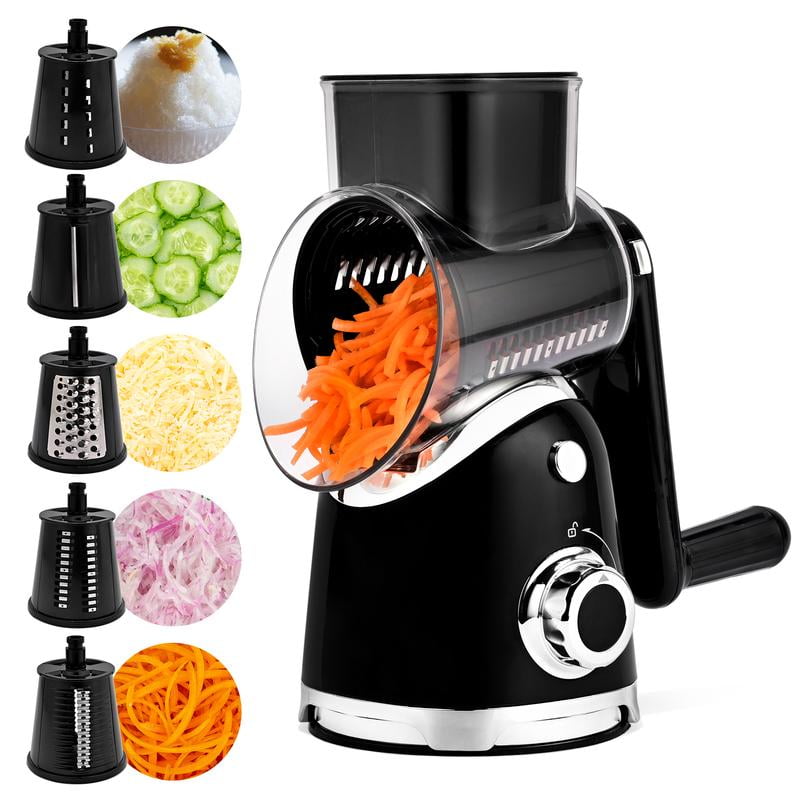 Vegetable Food Chopper with 6 Design Blades, Powerful Suction Cup Base ...