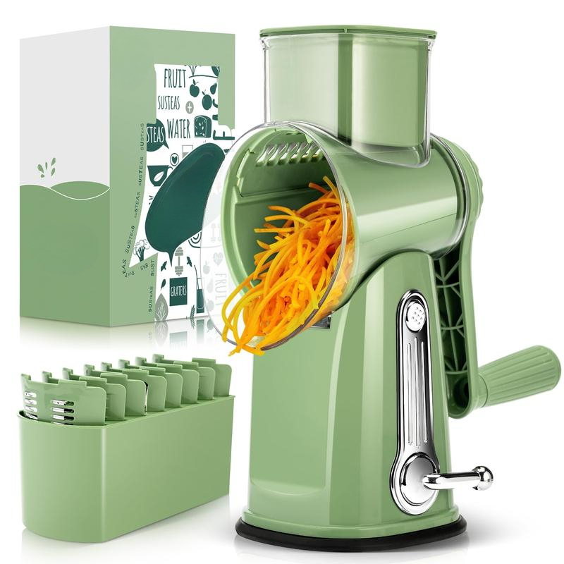 Vegetable Food Chopper with 6 Design Blades, Powerful Suction Cup Base ...