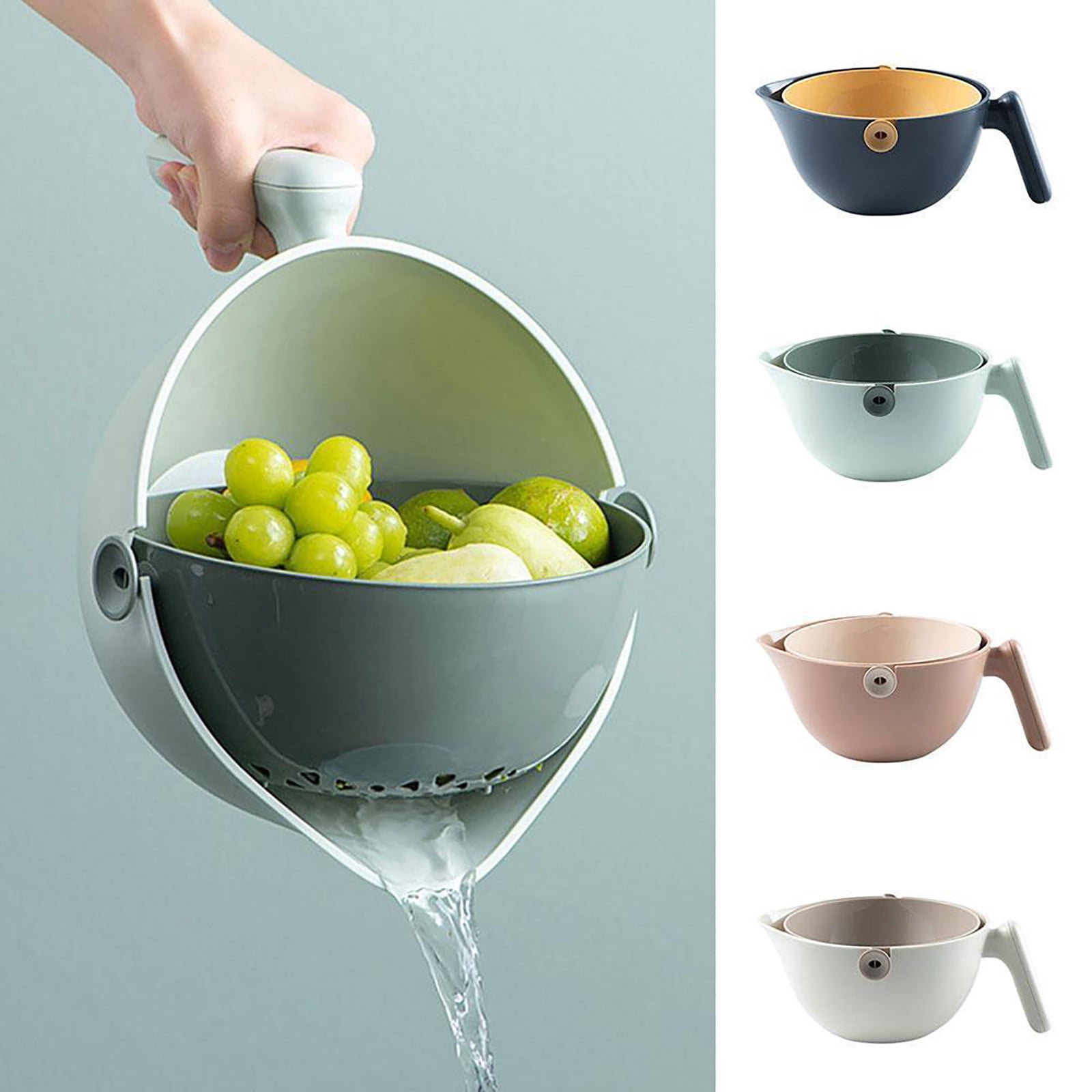 Vegetable Fruit Cleaner, Spinning Colander, Kitchen Gadget, Swivel ...