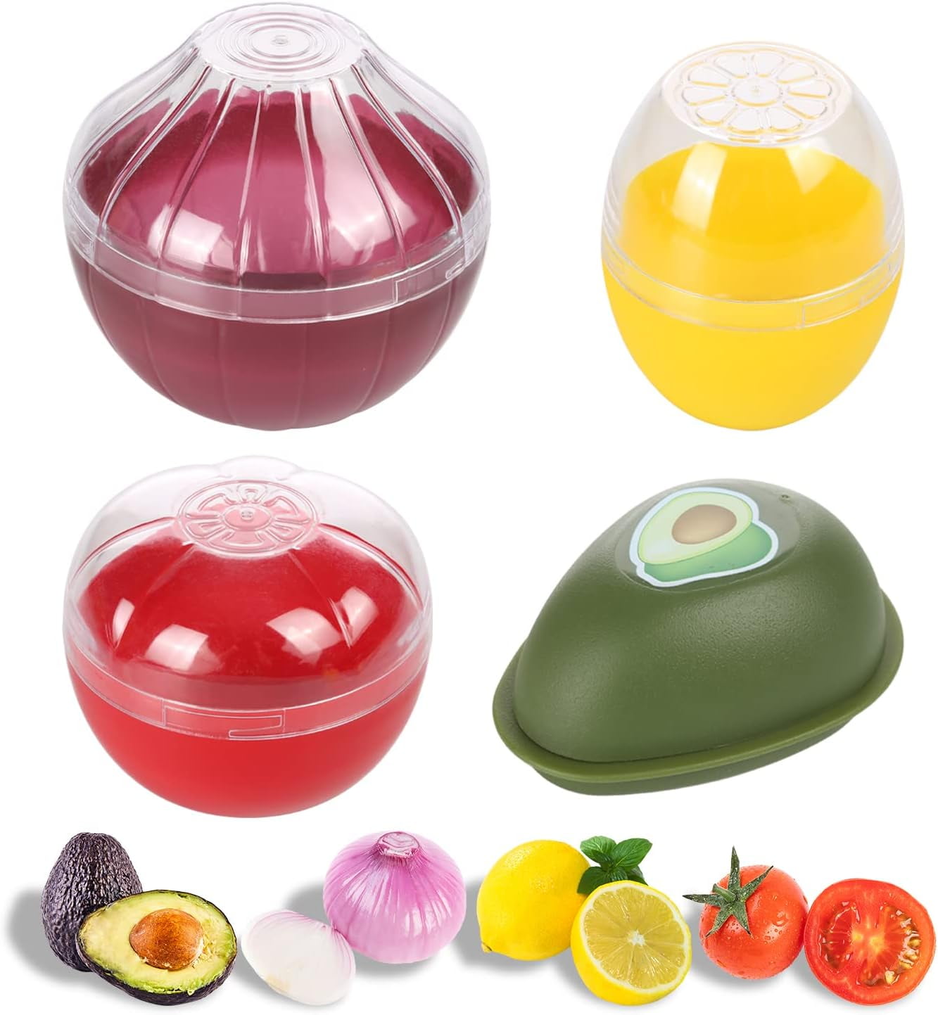 Vegetable and Fruit Shaped Storage BPA Free Reusable Food Saver Storage ...