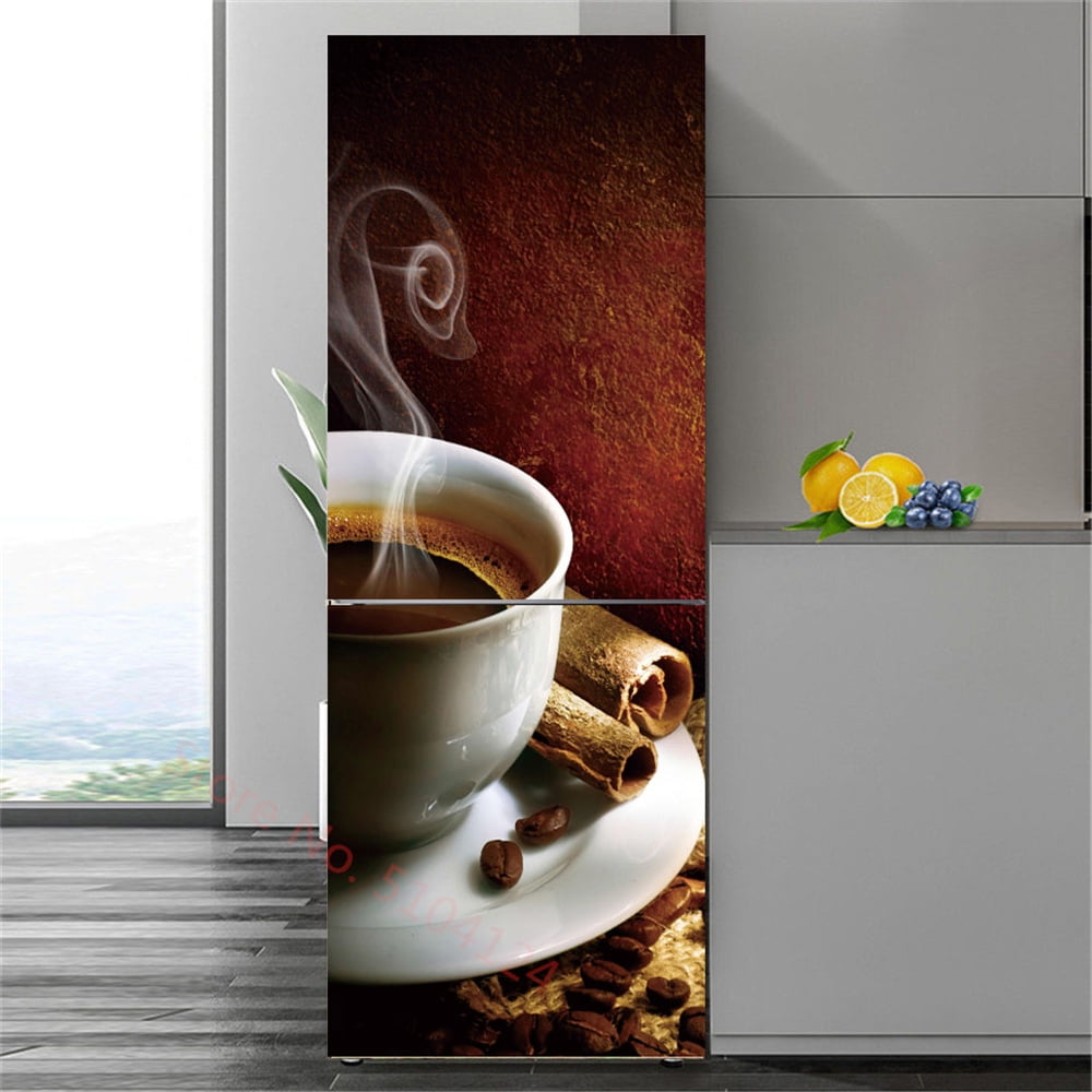 Vegetable Fruit Sticker Refrigerator Full Cover Decal Beer Coffee Mural ...