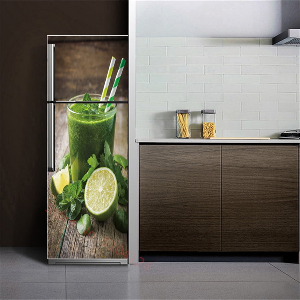 Vegetable Fruit Sticker Refrigerator Full Cover Decal Beer Coffee Mural ...