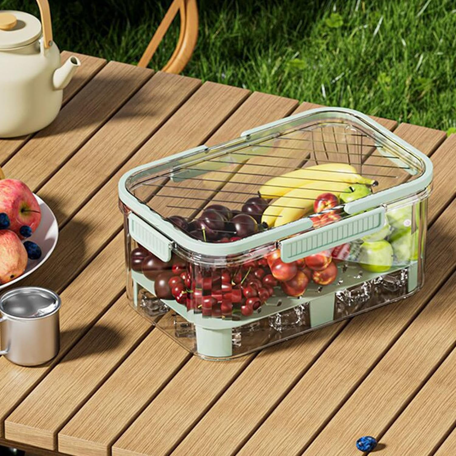 Vegetable and Fruit Storage Container, Portable Fridge Organizer ...
