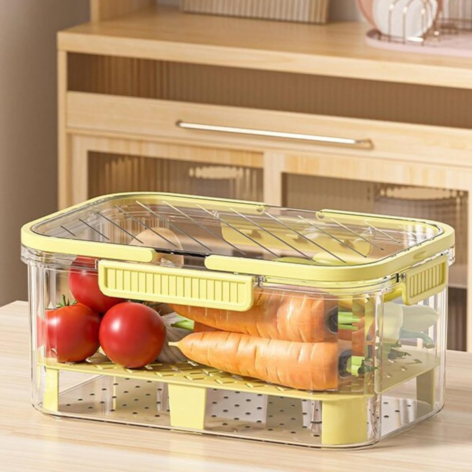 Vegetable and Fruit Storage Container, Portable Fridge Organizer ...