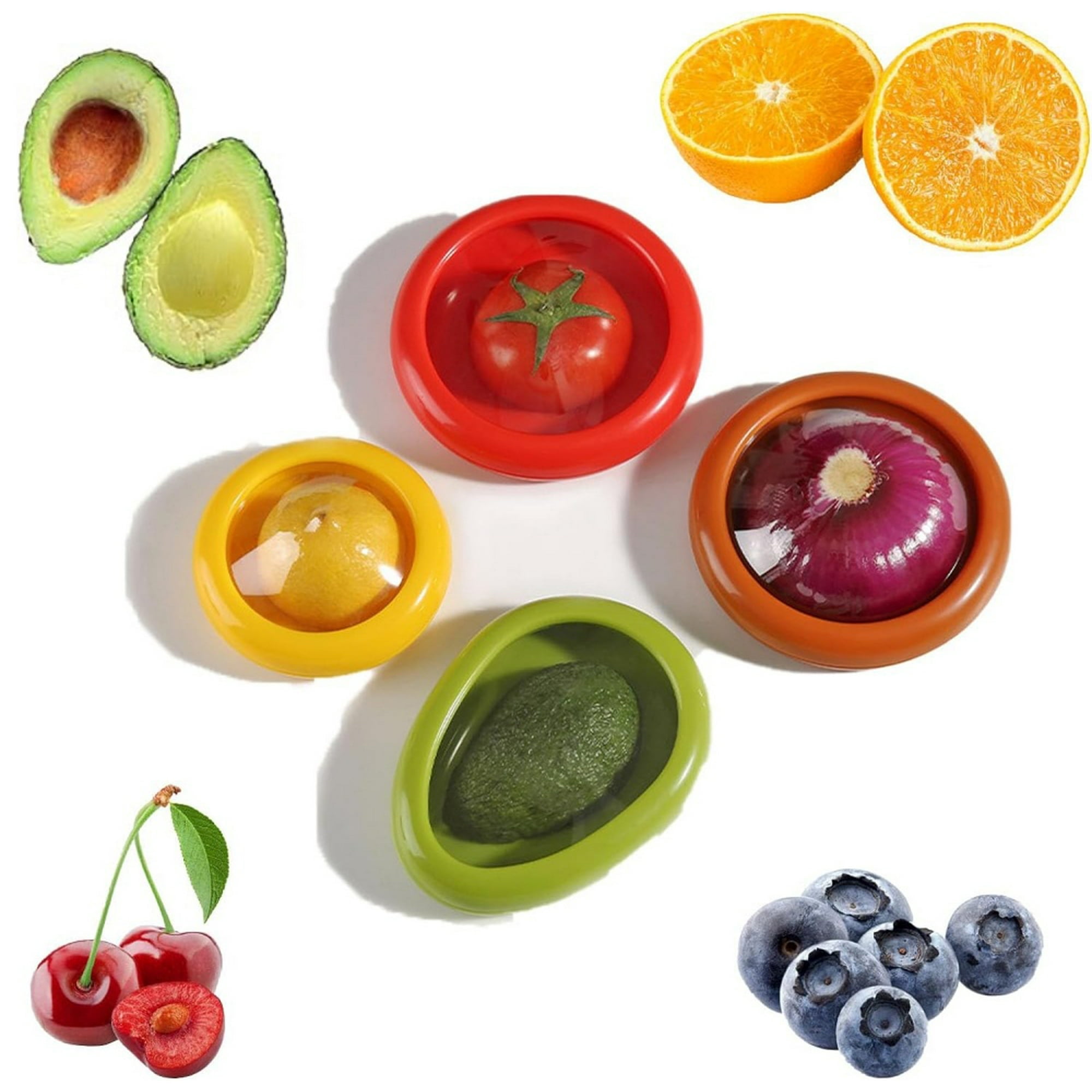 Vegetable and Fruit Storage Containers for Fridge,Avocado Saver and ...