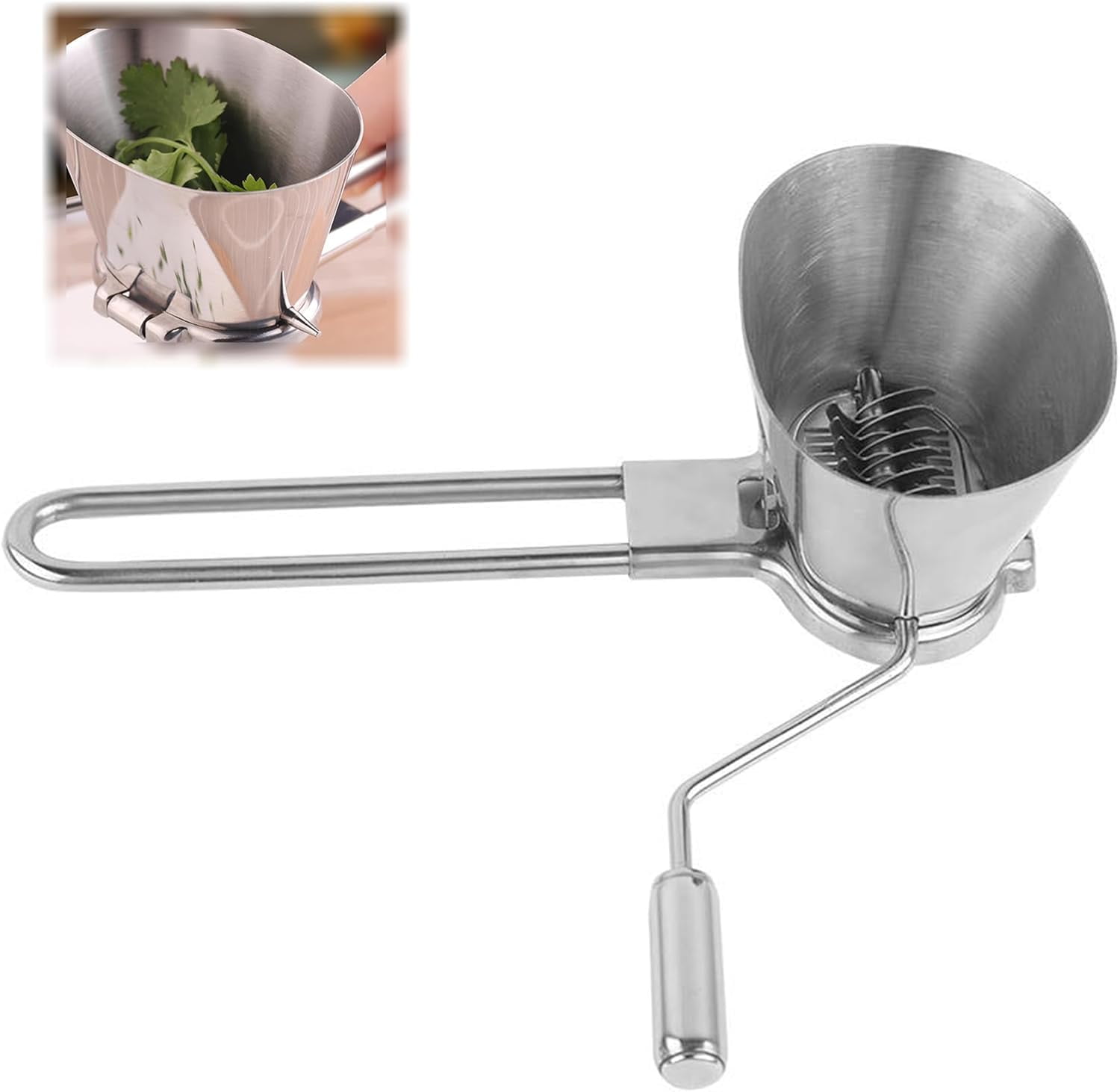 Vegetable Hand Rotary Chopper: Stainless Steel Coriander Chopper ...