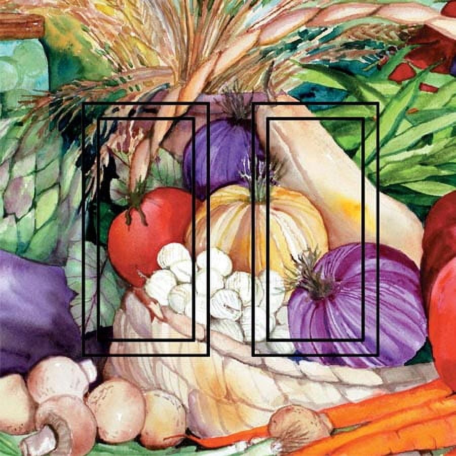 Vegetable Medley Double Rocker SwitchStix Peel and Stick Art Deco ...
