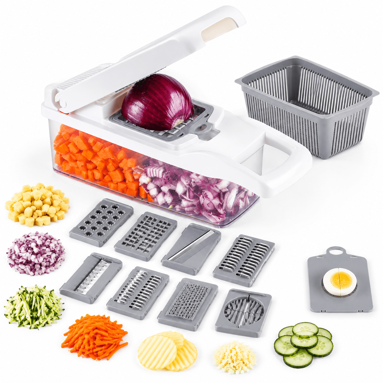 Vegetable Onion 12 In 1 Professional Mandoline Slicer For Kitchen ...