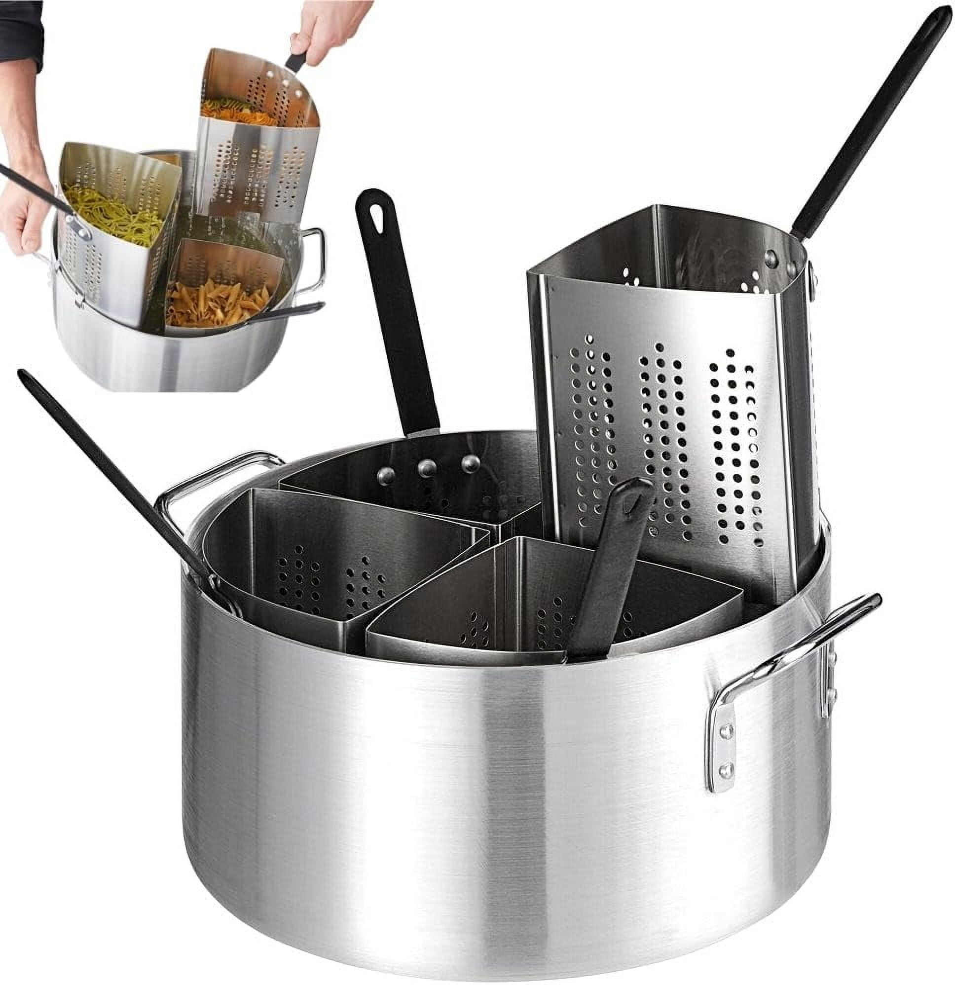 Vegetable and Pasta Cooker Set with 20 Qt. Aluminum Pot and 5 Qt ...