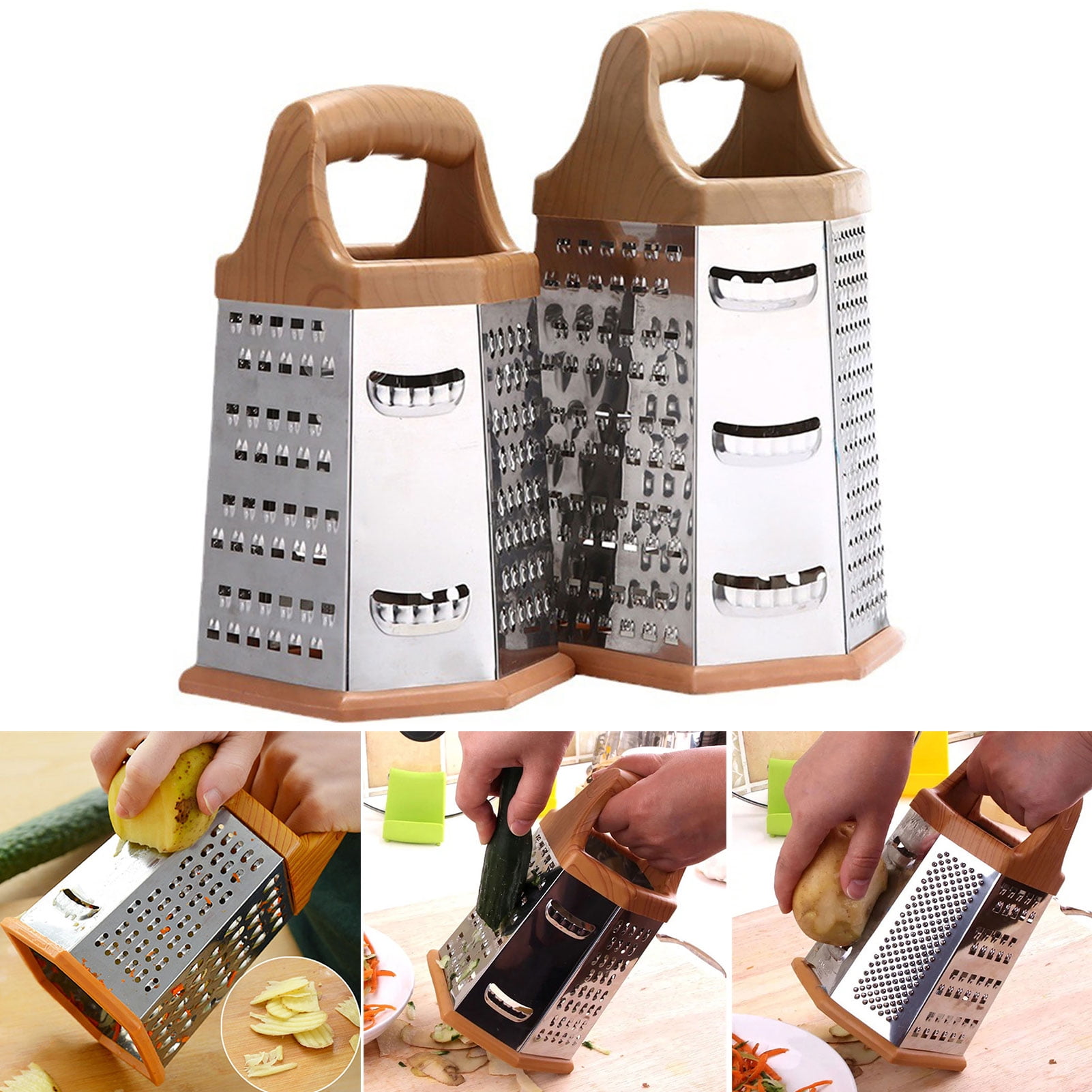 Vegetable Peeler with Handle Uniform Cutting Multifunctional 6-side ...