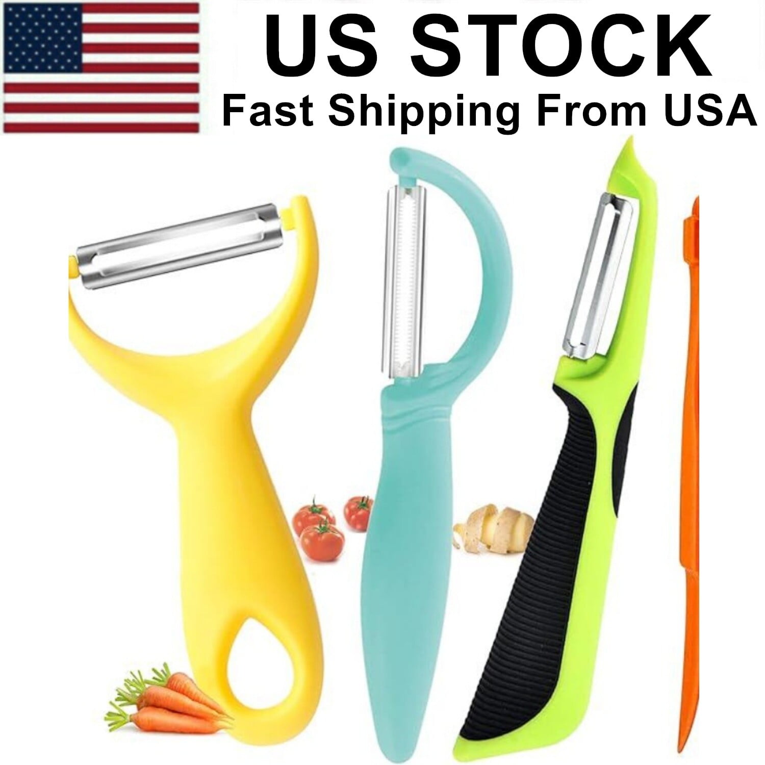 Vegetable Potato Peelers Y Peeler Apple Fruit Carrot Zucchini Cucumber Potatoes - Walmart.com
