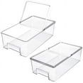 Vegetable Refrigerator Organizer Food Bins With Lids Large Stackable