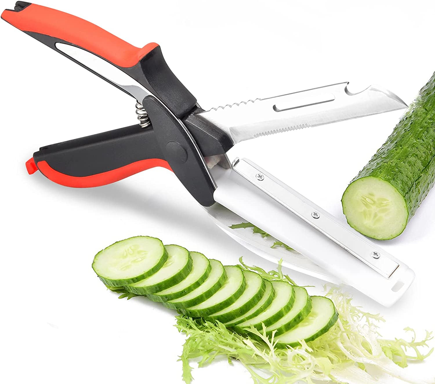 Vegetable Scissors and Food Cutter - Kitchen Shears With Cutting Board ...