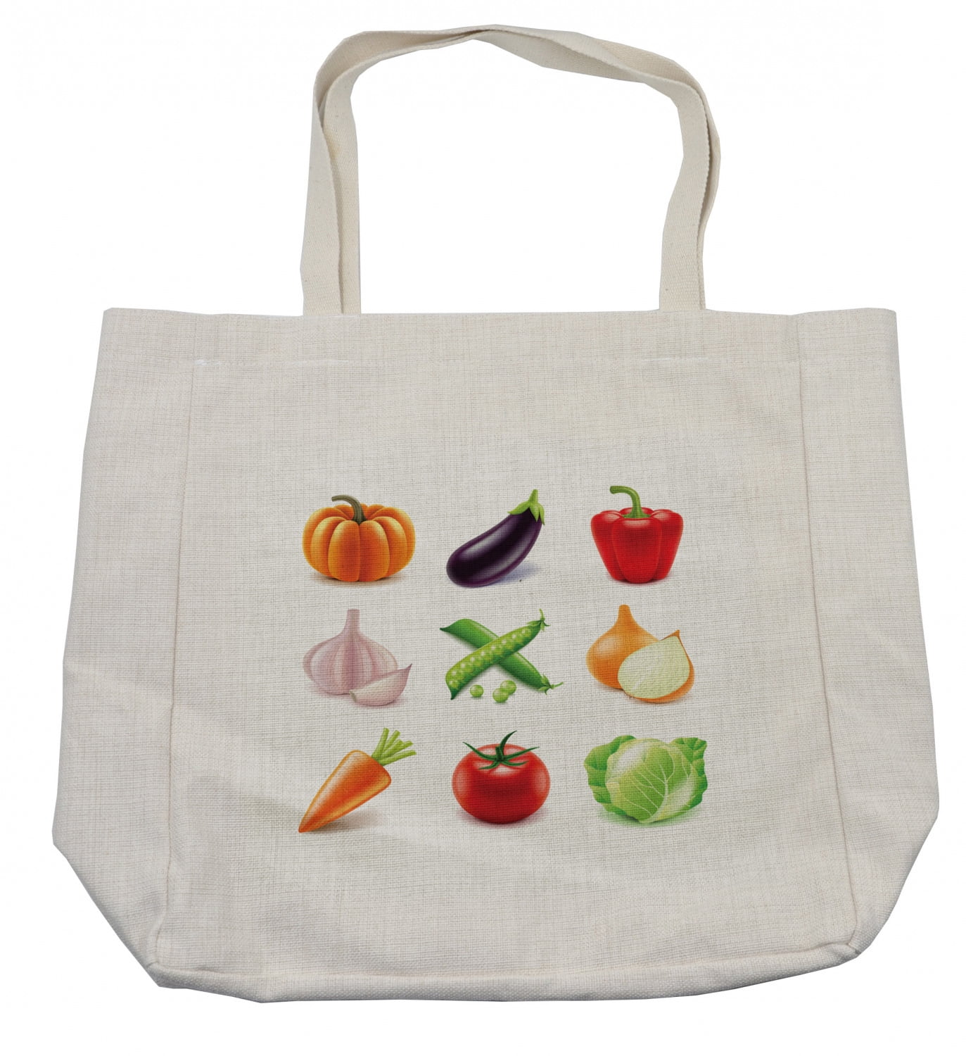 Vegetable Shopping Bag, Vegan Menu Pumpkin Eggplant Pepper Tomato ...