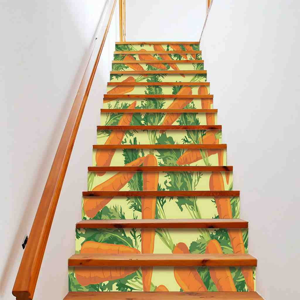 Vegetable Stair Stickers Color Agricultural Products Stairway Decals ...