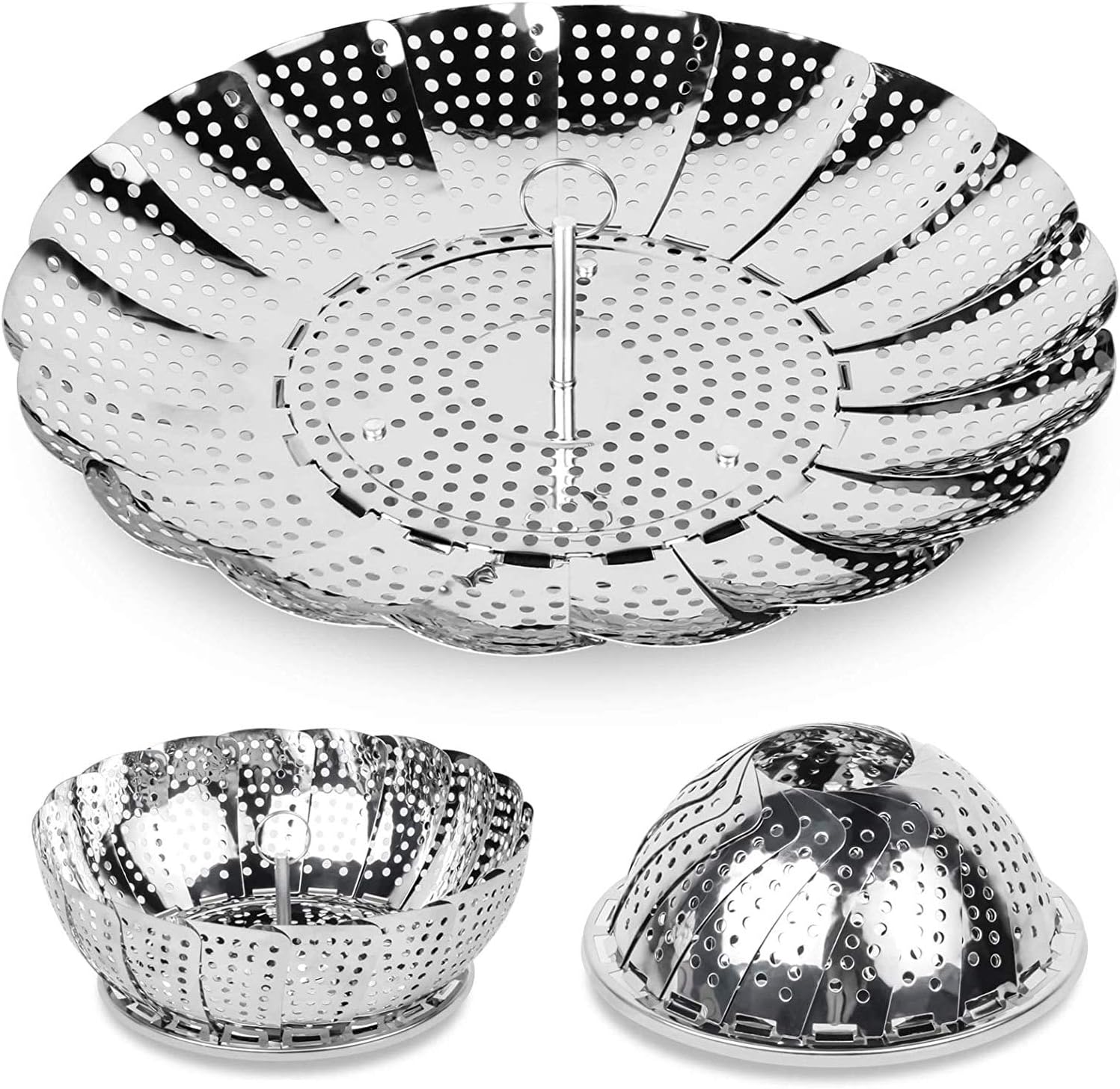 -Vegetable Steamer Basket, Expandable Veggie Steamer Basket Insert ...