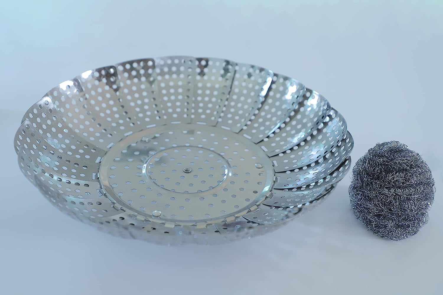 Vegetable Steamer Basket,Folding Steaming Basket, Premium Stainless ...