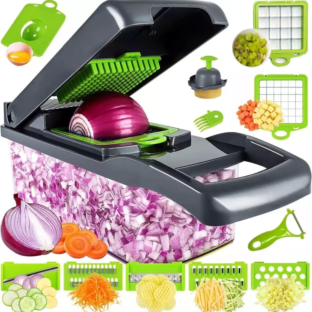 Vegetable chopper - 16 in 1 Pack Multifunctional Food Chopper - Onion ...